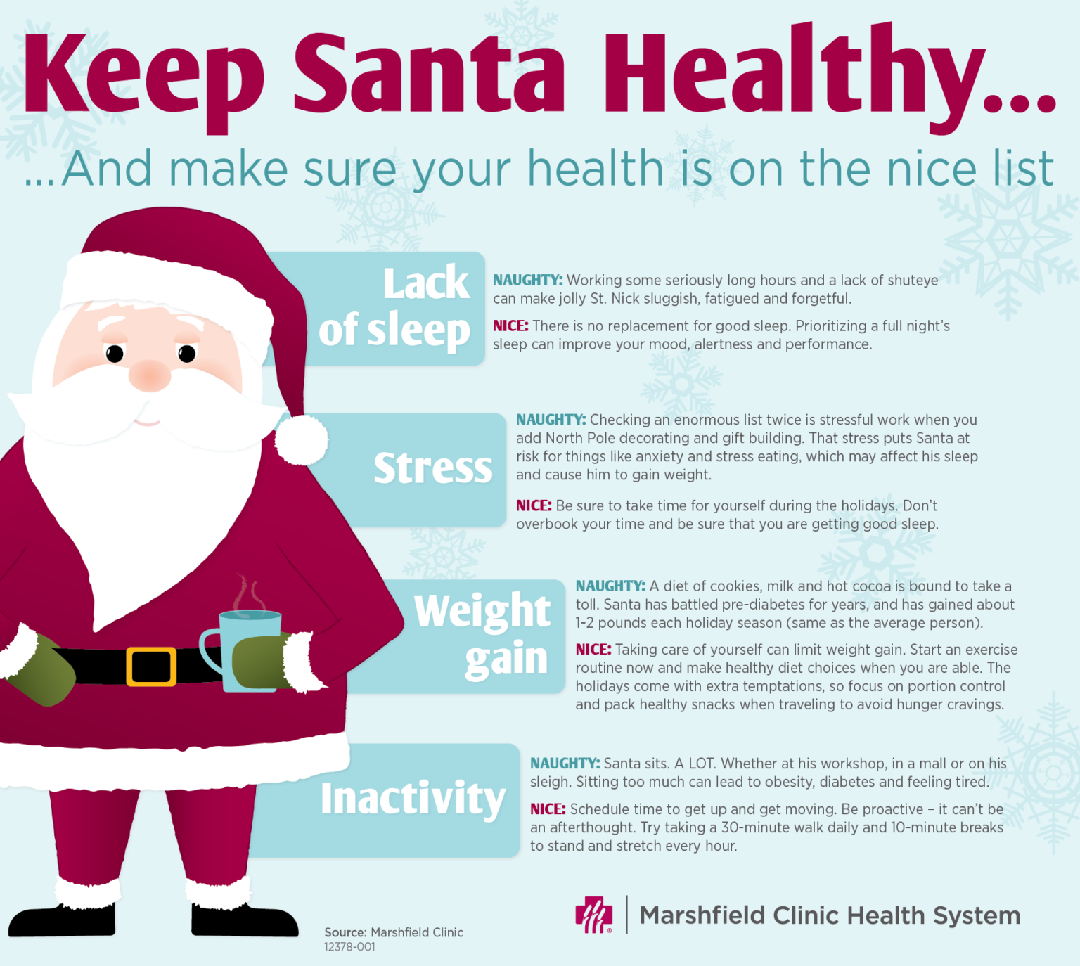 Santa's holiday health survival tips (for you and him)